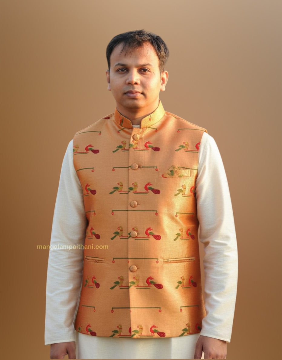 Mens Paithani Jacket #02 – MangalamPaithani